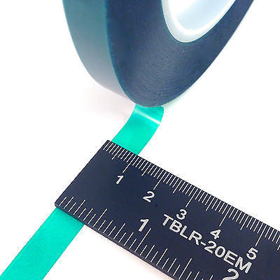 High Temp Masking Supply Green Polyester Tape 5 Roll Set - .250" to 1.