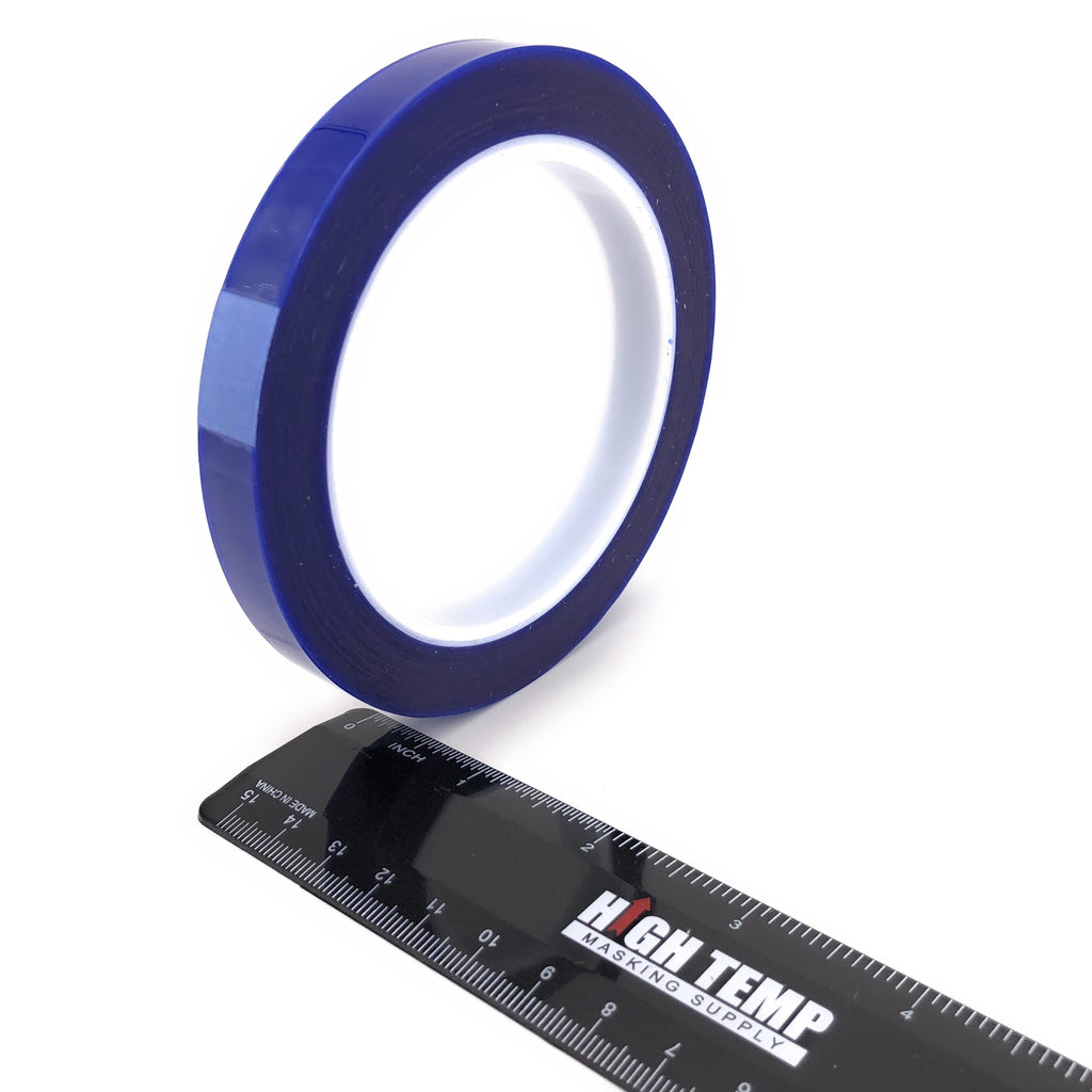 High Temp Masking Supply Blue Polyester Tape – .500” Wide - Made in th