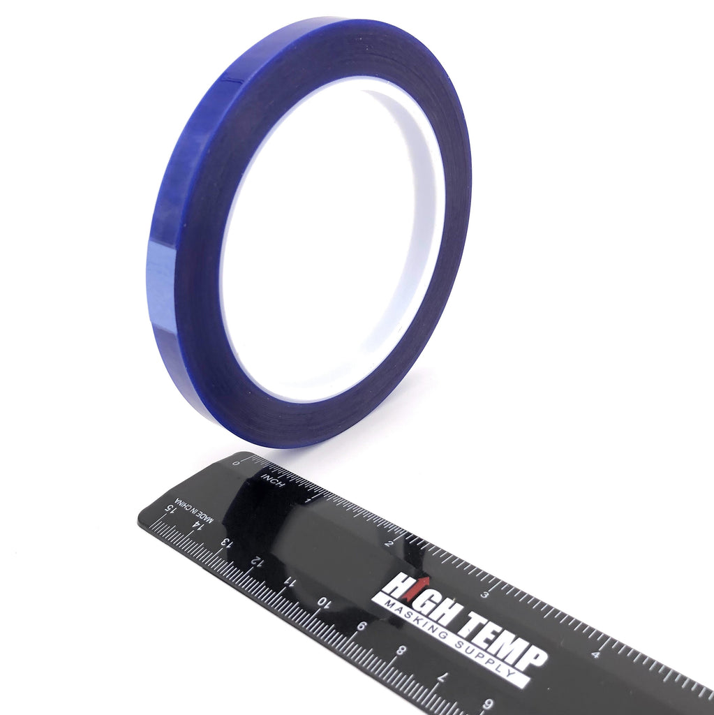 High Temp Masking Supply Blue Polyester Tape – .375” Wide - Made in th