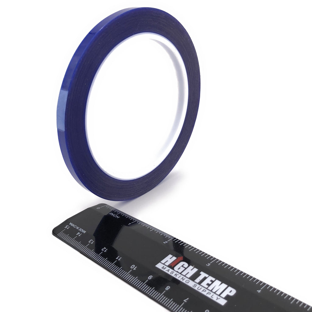 High Temp Masking Supply Blue Polyester Tape – .250” Wide - Made in th